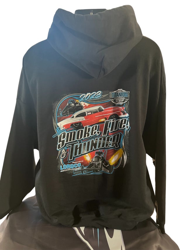 Smoke Fire Thunder Black Hoodie 2023